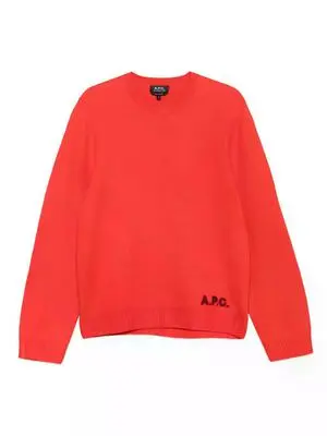 A.p.c. Logo Embroidered Crew-neck Sweater