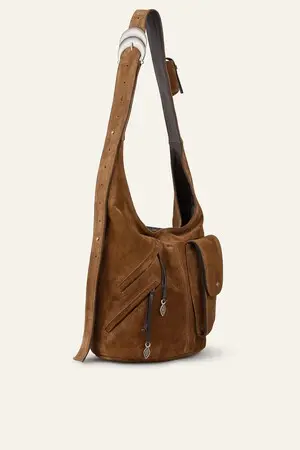 Ba&sh Youyou Multi-pocket Bucket Bag - Brown