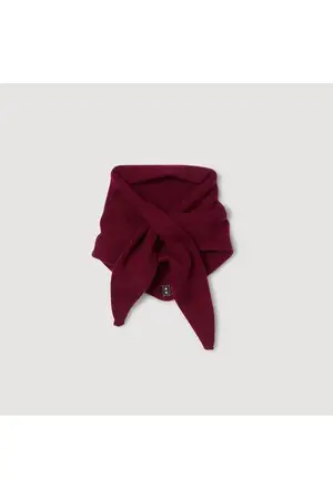 Sandro Wool And Cashmere Scarf - Natural