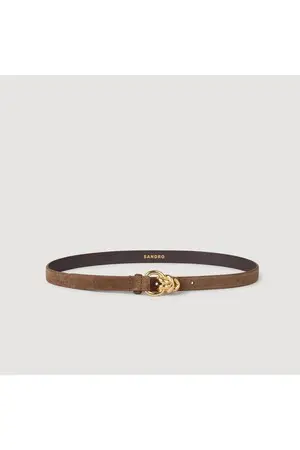 Sandro Suede Belt - Natural