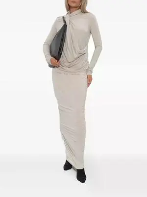 ENTIRE STUDIOS Draped Cowl-neck Top - Neutrals