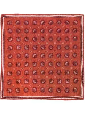 Brunello Cucinelli Geometric-print Pocket Square