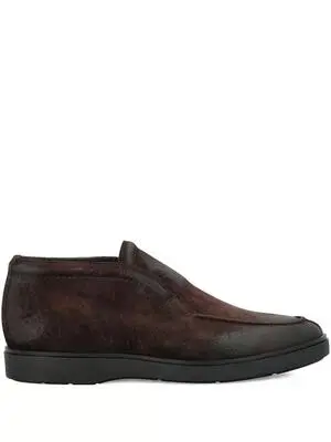 Tagliatore Suede Slip-on Loafers - Brown