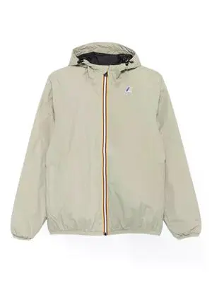 K-WAY Hooded Zip-front Jacket - Neutrals