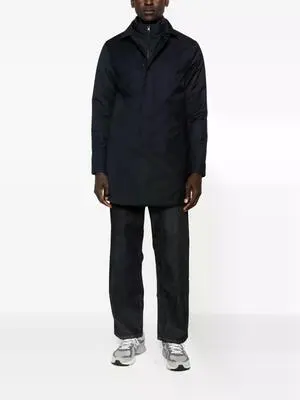 PEOPLE OF SHIBUYA Zip-front Coat With Patch Pockets