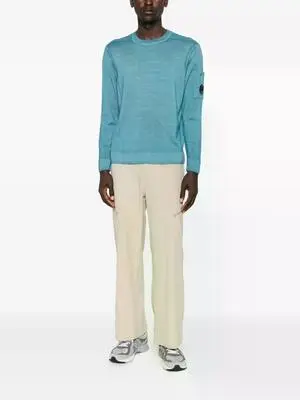 C.P. COMPANY Crew Neck Sweater With Lens Pocket