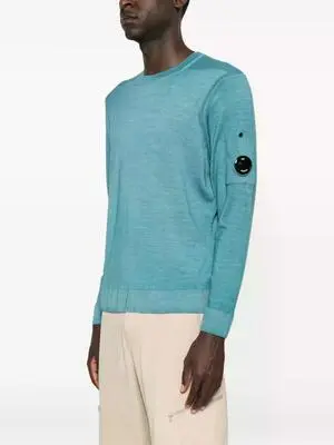 C.P. COMPANY Crew Neck Sweater With Lens Pocket