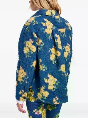 La DoubleJ Floral-jacquard Button-up Shirt Jacket