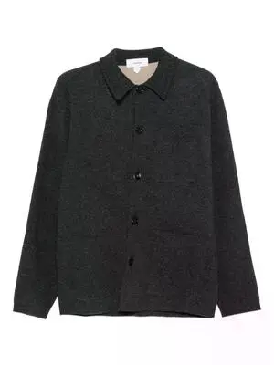 LARDINI Buttoned Patch-pocket Cardigan - Grey