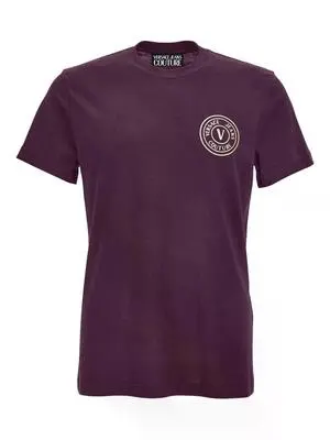 Versace V-emblem Logo-print T-shirt - Red