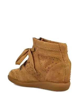 Isabel Marant Étoile Perforated Wedge Boots - Brown