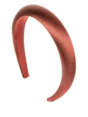 JENNIFER BEHR Satin Padded Headband - Red