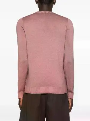 AROVESCIO Crew Neck Ribbed Sweater