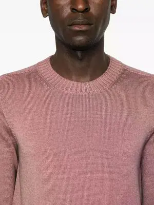 AROVESCIO Crew Neck Ribbed Sweater
