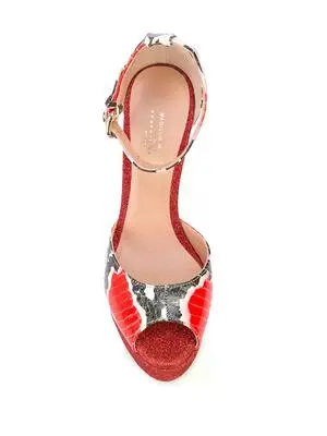 MADISON MAISON Snakeskin-effect Platform Sandals