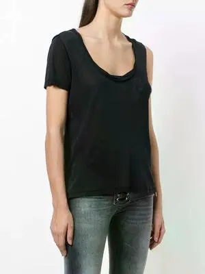 BEN TAVERNITI UNRAVEL PROJECT Asymmetric Twisted Neck Tank