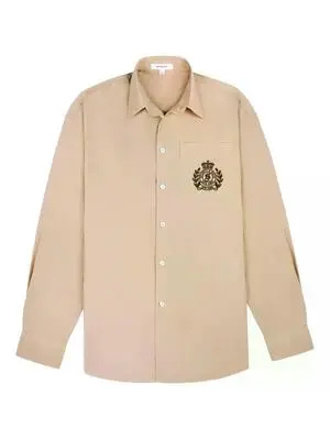 SPORTY & RICH H&w Crest Button-down Shirt - Neutrals