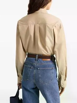 SPORTY & RICH H&w Crest Button-down Shirt - Neutrals