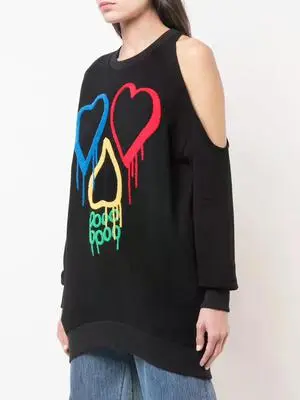 HACULLA. Graphic Print Cut-out Sweatshirt