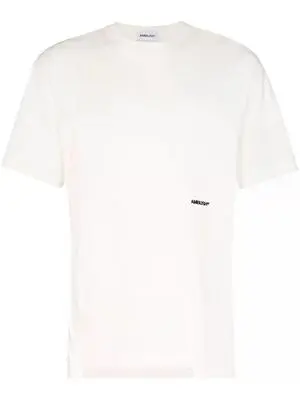 AMBUSH Logo-print Tonal-patchwork T-shirt