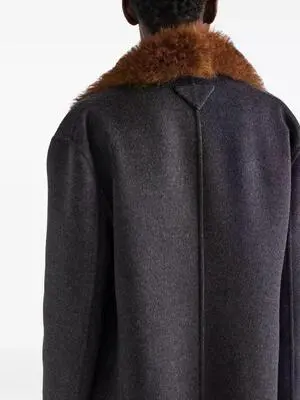 Prada Double Cashwool Double-breasted Coat - Grey
