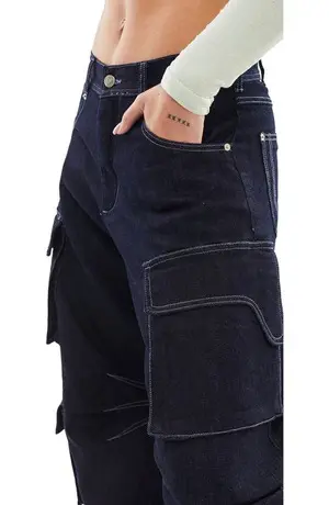 MOTHER OF ALL Rae Denim Cargo Pants