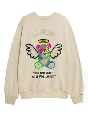 BARROW Embellishment Detail Long Sleeve Sweatshirt