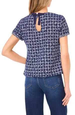 CECE DUPRAZ Metallic Tweed Top