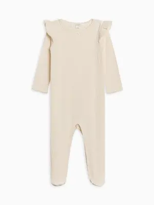 KENDI Addy Pointelle Footed Romper - Ivory