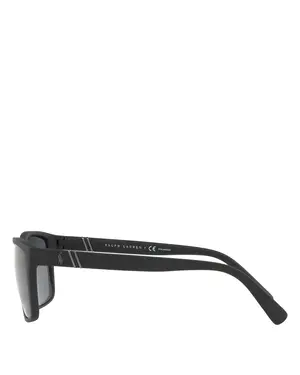 Polo Ralph Lauren Rectangle Sunglasses, 59mm - Matte Black