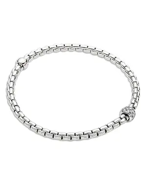 FOPE 18k Gold Eka Diamond Flex'it Bracelet - White