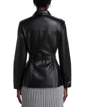 Kobi Halperin Rowan Faux Leather Belted Jacket