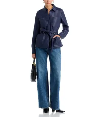 Kobi Halperin Rowan Faux Leather Jacket - Navy