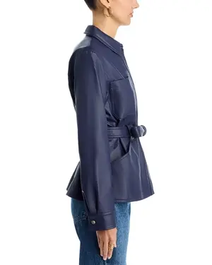 Kobi Halperin Rowan Faux Leather Jacket - Navy