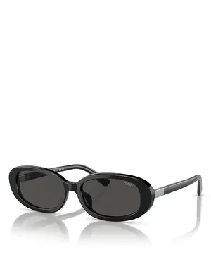 Polo Ralph Lauren Oval Sunglasses - Shiny Black