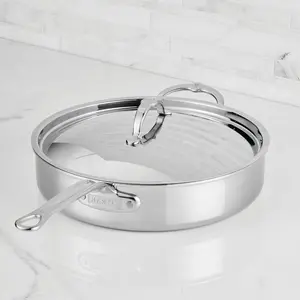 HESTAN Probond Luxe 7 Piece Polished Professional Clad Stainless Steel Cookware Set Exclusive