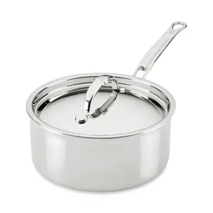 HESTAN Probond Luxe 3 Quart Professional Clad Stainless Steel Saucepan With Lid