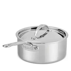 HESTAN Probond Luxe 3 Quart Professional Clad Stainless Steel Saucepan With Lid