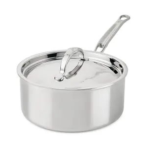HESTAN Probond Luxe 3 Quart Professional Clad Stainless Steel Saucepan With Lid