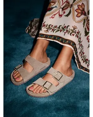 BIRKENSTOCK Arizona Exquisite Tonal Suede Sandals