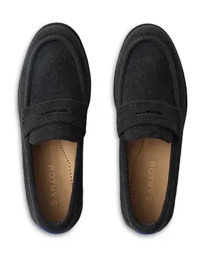 Rothy's Revelvet Penny Loafers - Black