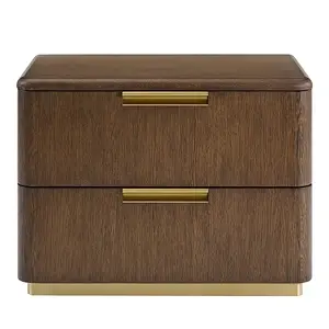 HUDSON PARK COLLECTION Soho Two Drawer Nightstand Exclusive - Oak
