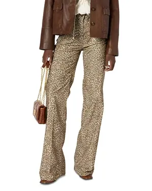 Gerard Darel Anna Leopard Flared Pants