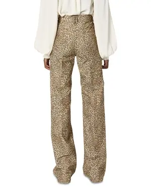 Gerard Darel Anna Leopard Flared Pants