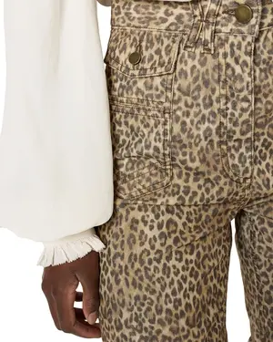 Gerard Darel Anna Leopard Flared Pants