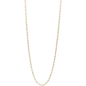 THE SIS KISS Skinny Twisty Chain Necklace - Gold