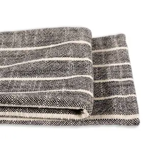 KAF HOME Kah Home Firenze Natural Washed Dish Towels, Set Of 2 - Black