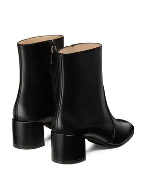 STUART WEITZMAN Maeve Zip Booties - Black