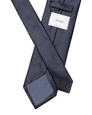 Eton Herringbone Silk Neck Tie