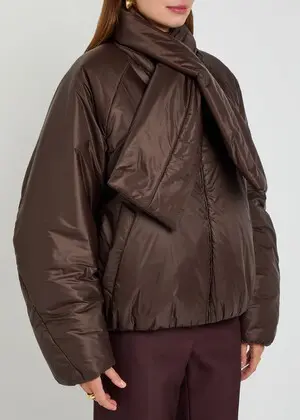 ARMARIUM Scarf-effect Padded Nylon Jacket